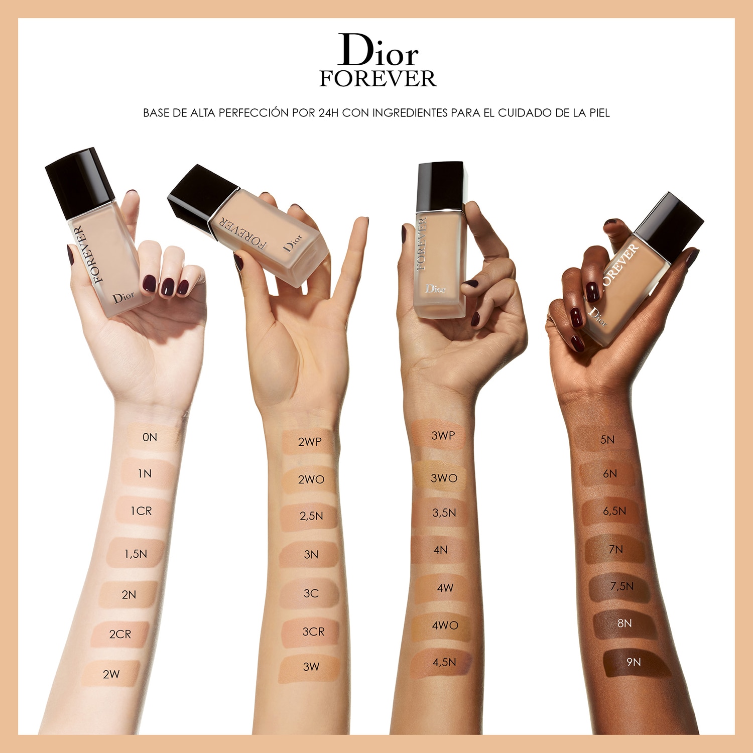 DIORSKIN FOREVER MATTE. BASE DE MAQUILLAJE DIOR. EN DIFERENTES TONOS ...