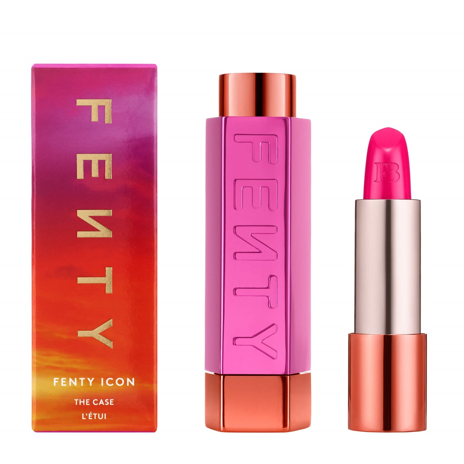 FENTY ICON SEMI-MATTE REFILLABLE LIPSTICK (LABIAL SEMI MATE RECARGABLE ...